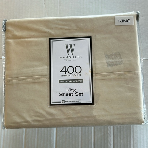 Wamsutta | Bedding | Nwt Wamsutta 40 Thread Count 00 Cotton King Cream ...
